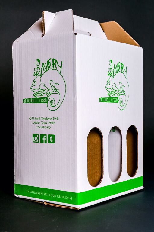 6-Count Custom Cardboard Wine Totes